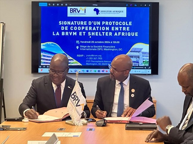 UEMOA : La BRVM et Shelter Afrique s'allient pour le financement du logement abo